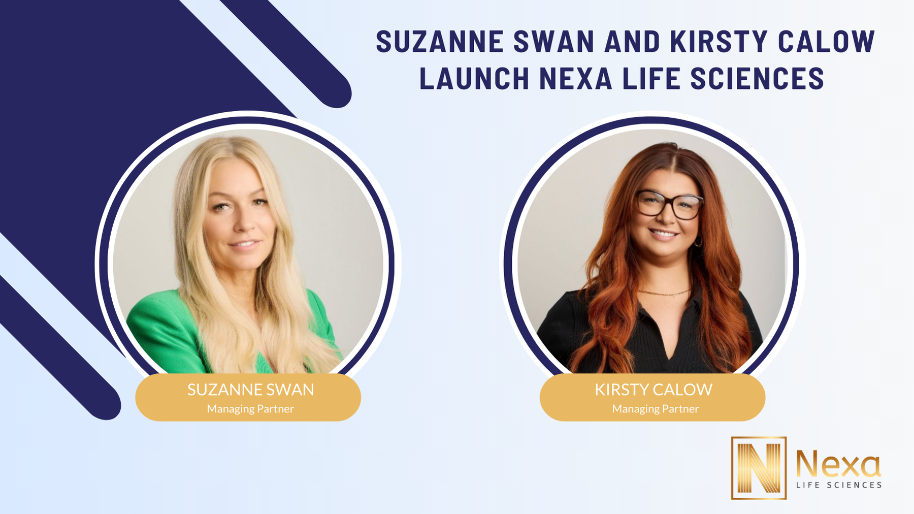 SUZANNE SWAN AND KIRSTY CALOW LAUNCH NEXA LIFE SCIENCES - Vacancysoft